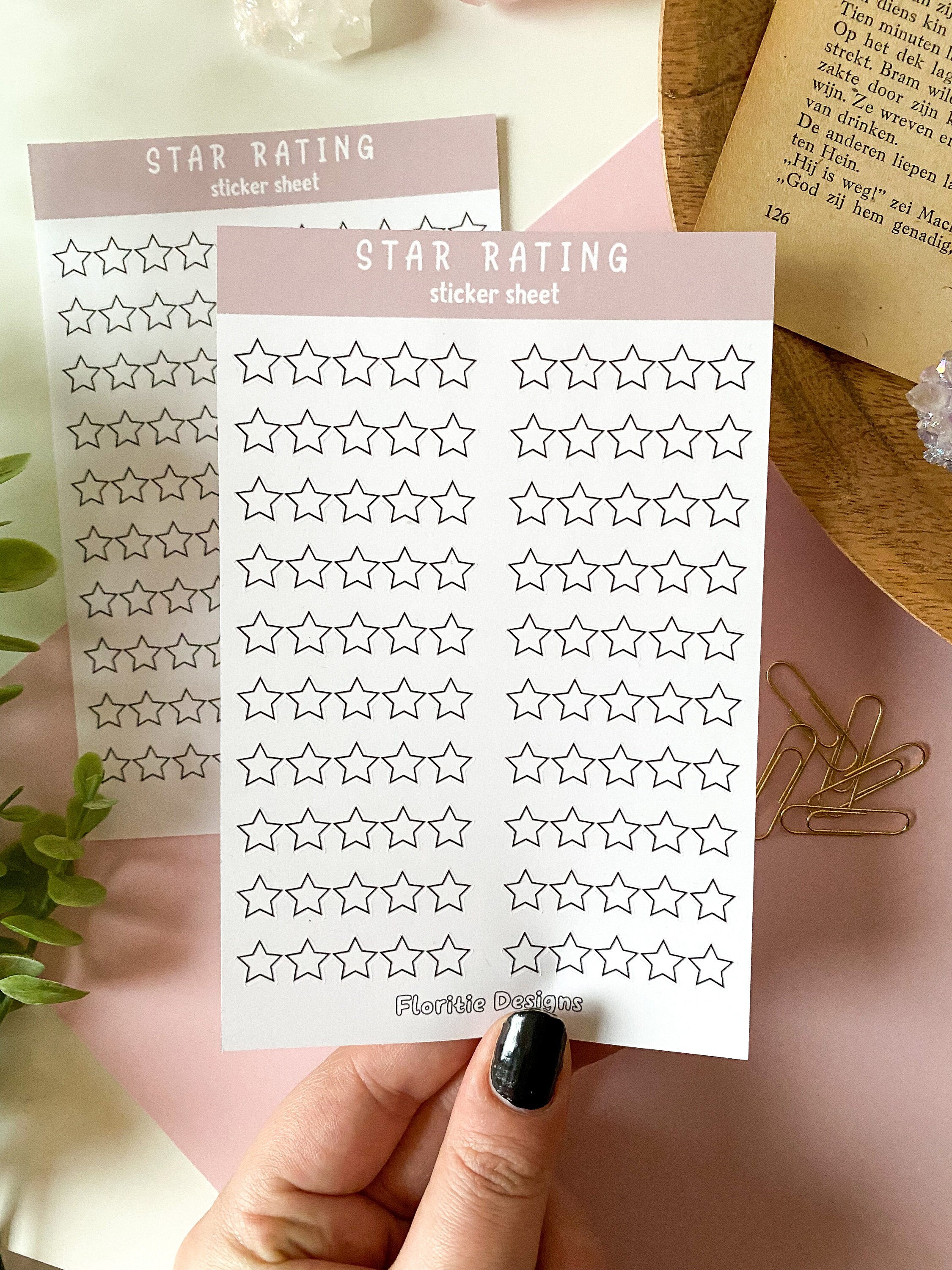 STAR RATING Sticker Sheet Book Rating Stickers Movie Rating | Etsy