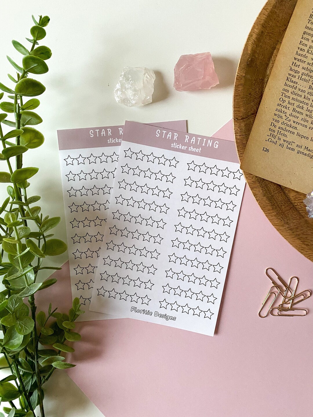 STAR RATING Sticker Sheet Book Rating Stickers Movie Rating - Etsy