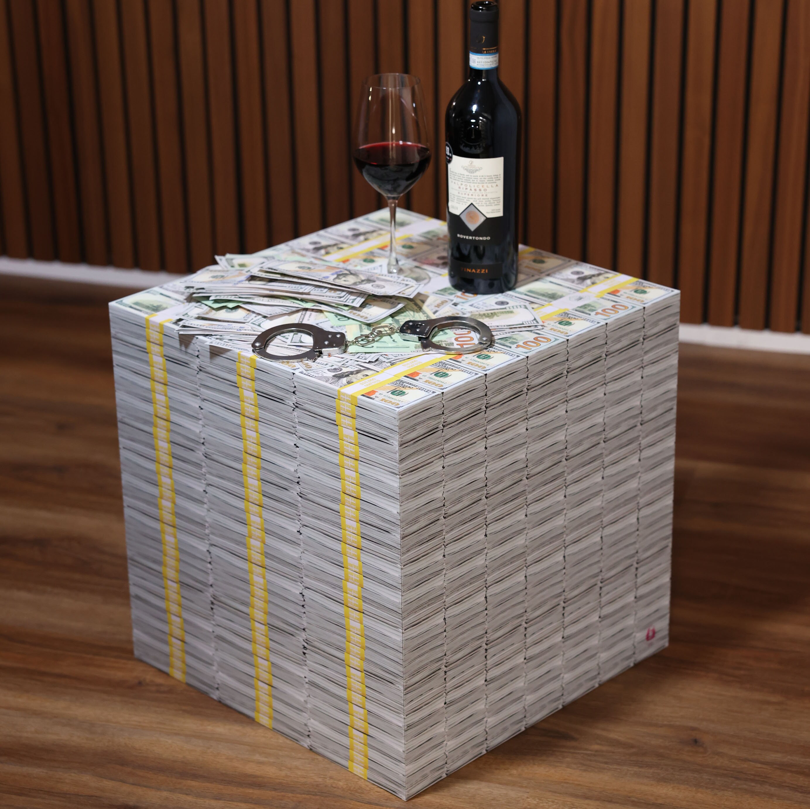 Money Cube Side Table: Hyper Realistic Cash Stack End Table - Etsy