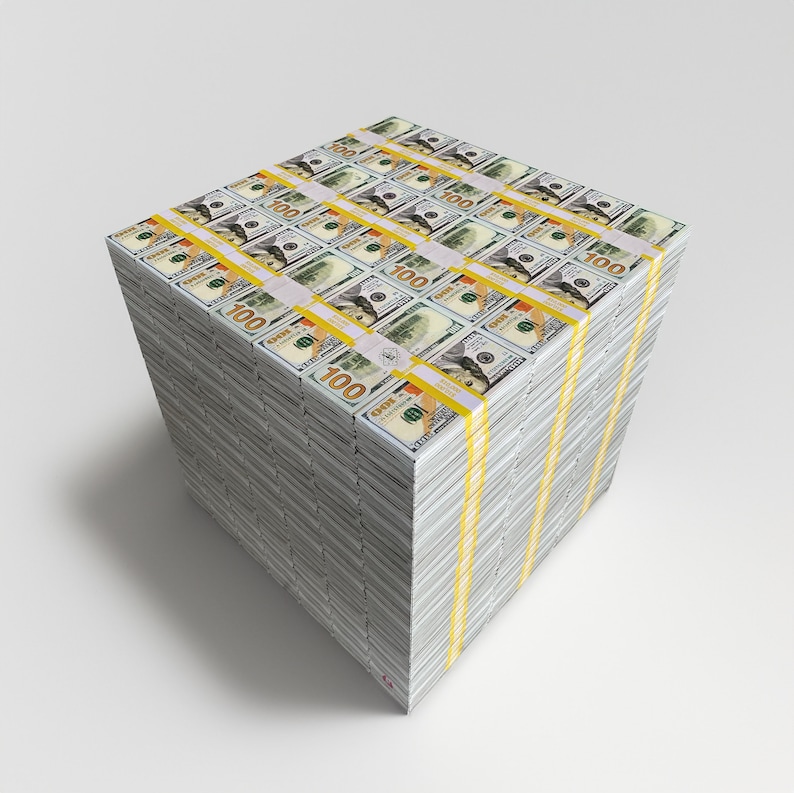 Money Cube Side Table: Hyper Realistic Cash Stack End Table - Etsy