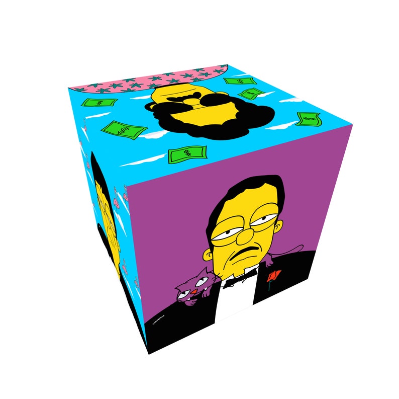 Art Coffee Side End Table With Simpson Style Narco Art - Etsy