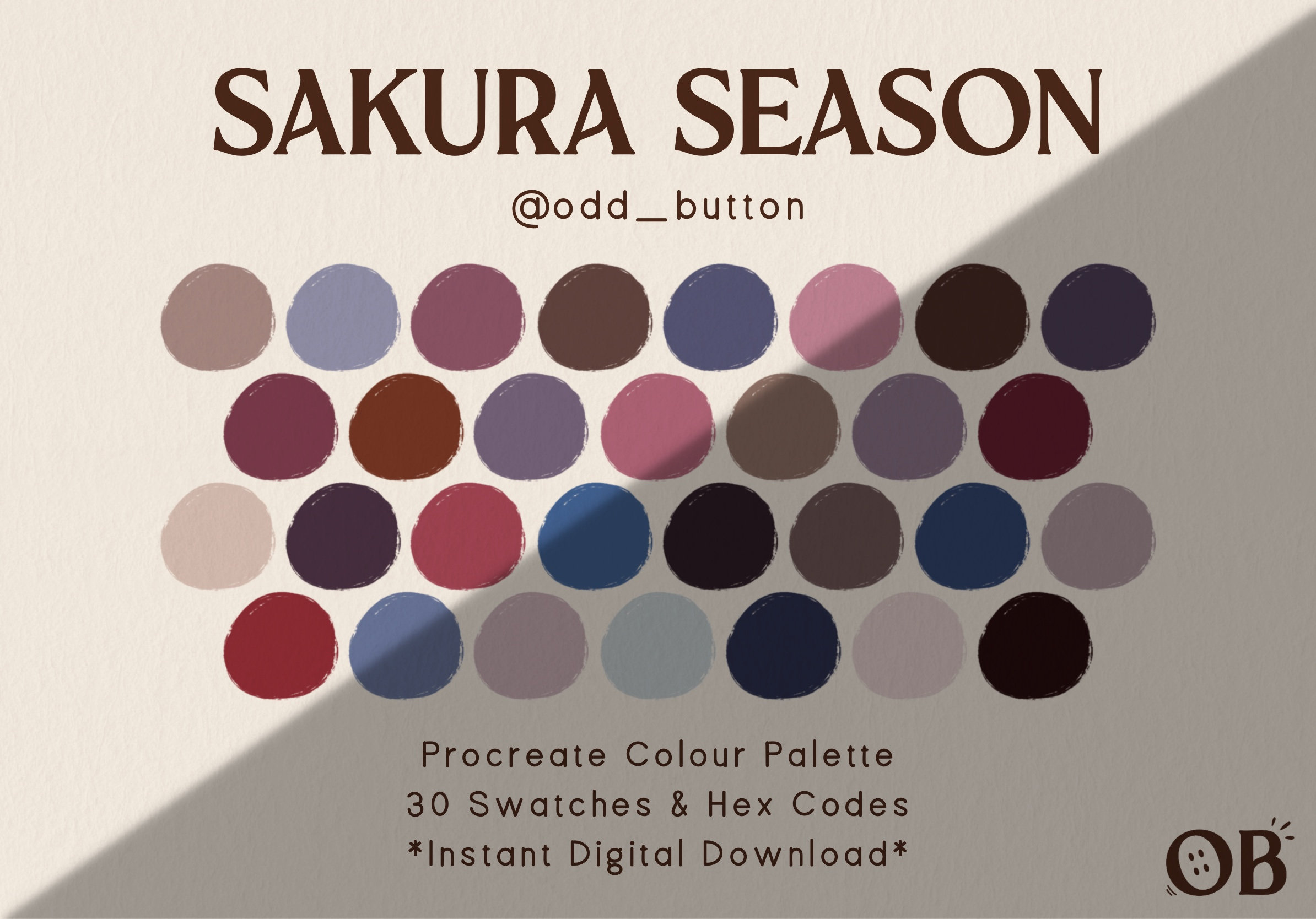 Digital Download Sakura Season Procreate Colour Palette 30 Swatches and ...
