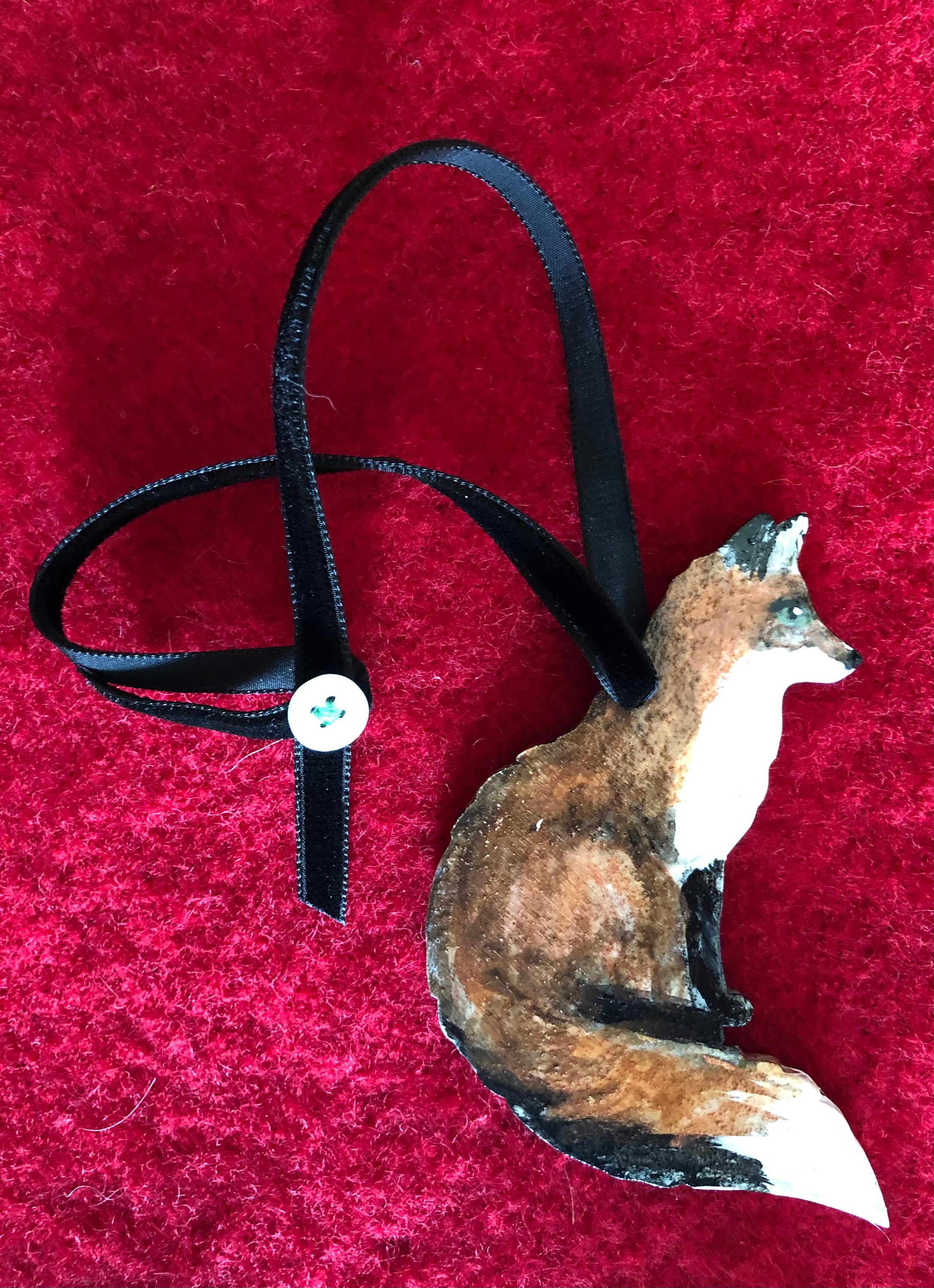 Red FOX Christmas Ornament FOXHUNT - Etsy