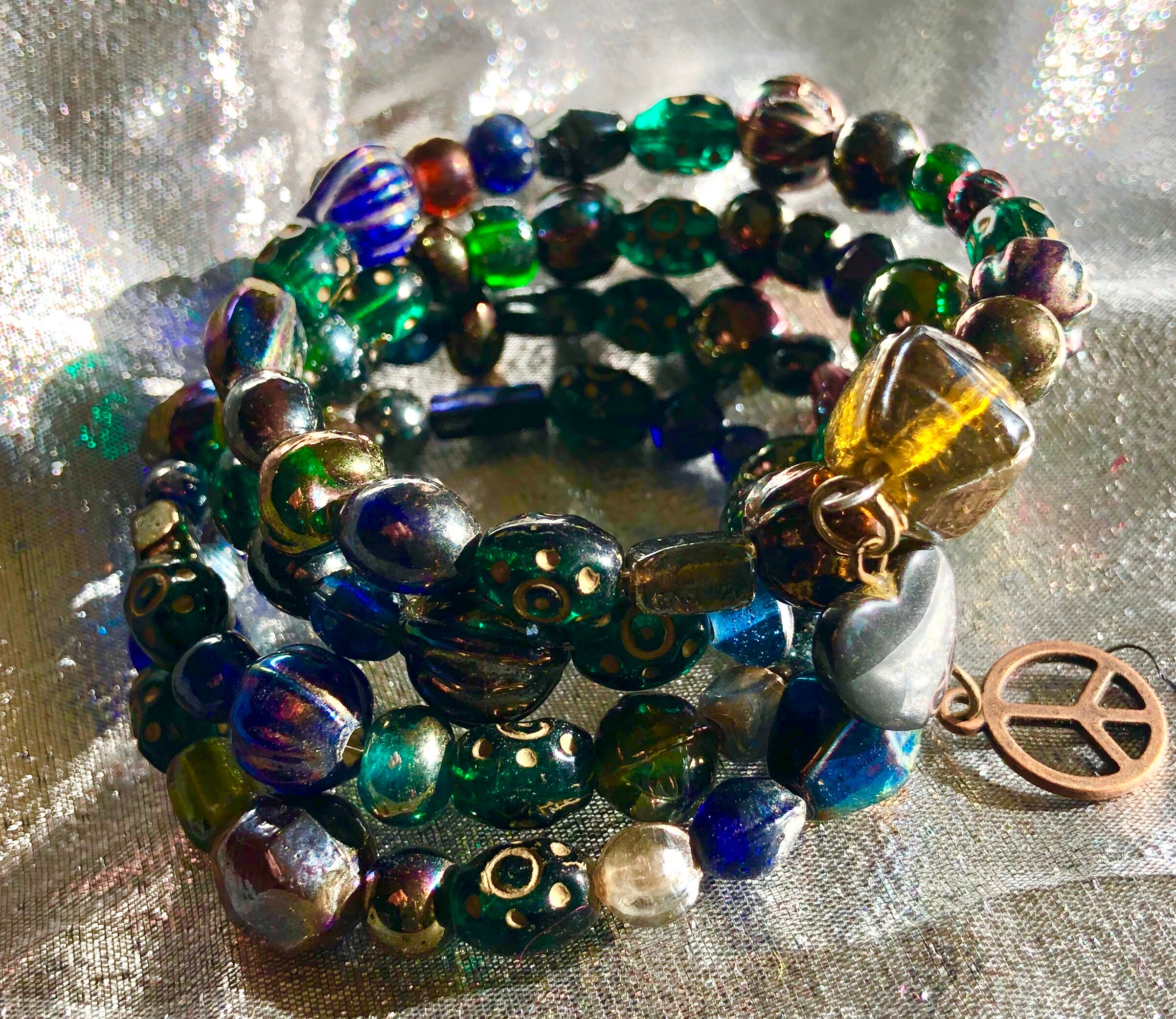 Black Metallic Looking Beads, Bangles - Etsy