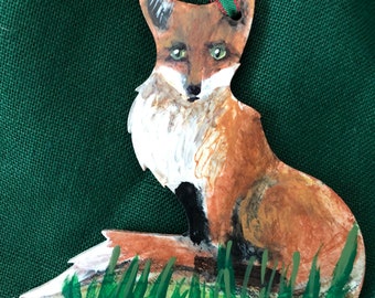Red FOX Christmas Ornament FOXHUNT - Etsy