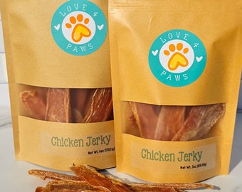 Single Ingredient Chicken Jerky Dog Treats, Hand Sliced and Dehydrated ...