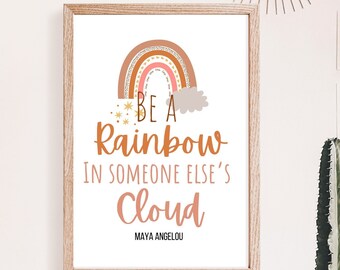 Be A Rainbow Printable - Etsy