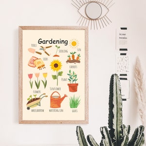Gardening Kids Poster, Nursery Garden Printable Wall Art, Nature ...