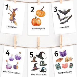 Halloween Number Flashcards 1-10 Printable, Preschool Classroom ...