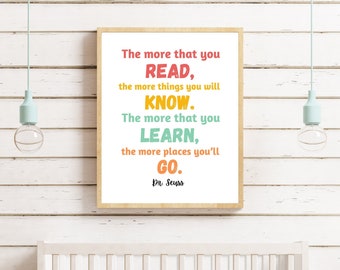 The More You Read Poster - Etsy