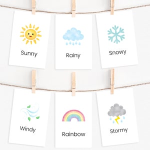 10 Weather Cards Weather Flashcards INSTANT DOWNLOAD - Etsy