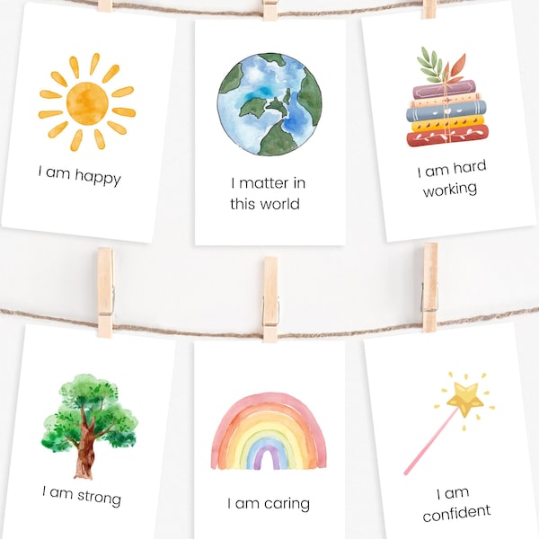 Mini Kindness Cards to Color Affirmation Cards Printable Kindness Cards ...