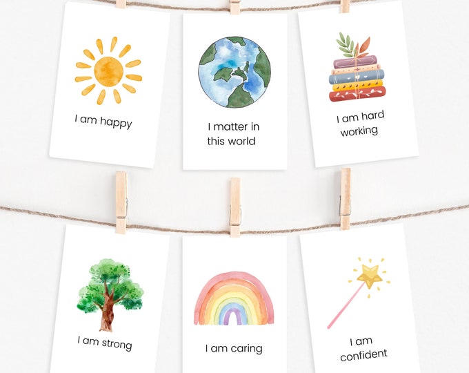 Children's Mindfulness Affirmation Cards: Inspiring Gift Set for ...