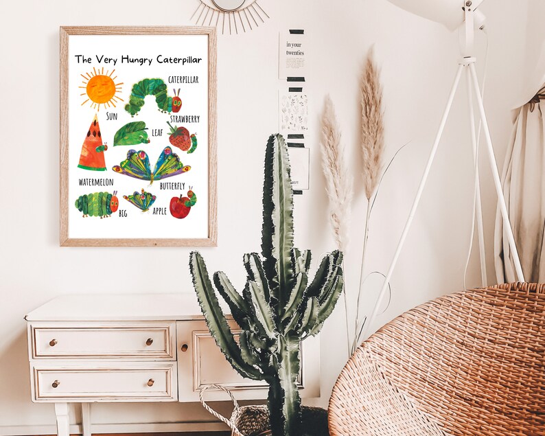 The Very Hungry Caterpillar Poster Printable Wall Art - Etsy Canada