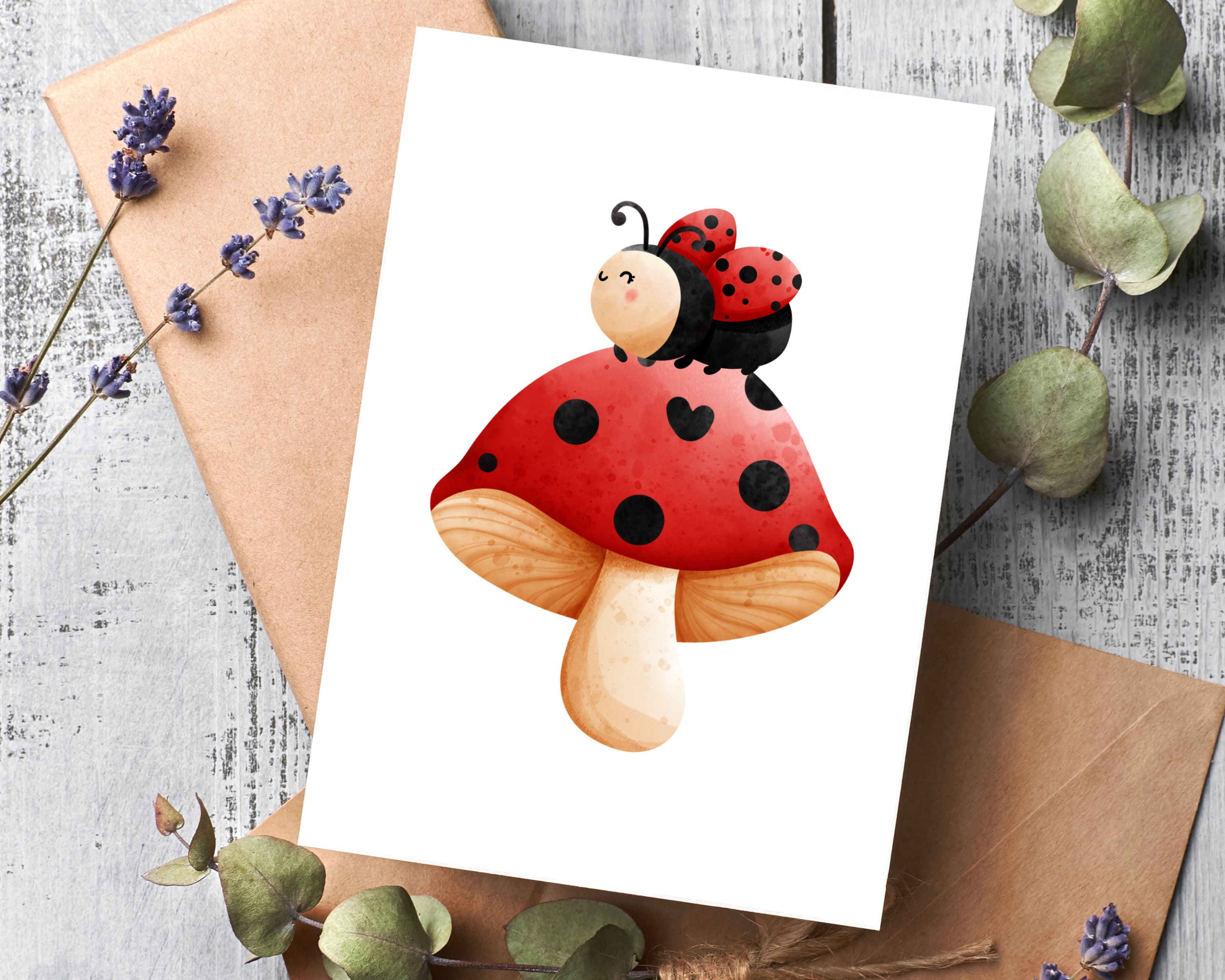 Ladybug Printable Art Set of 3, Ladybug Valentines Wall Art, Valentines ...