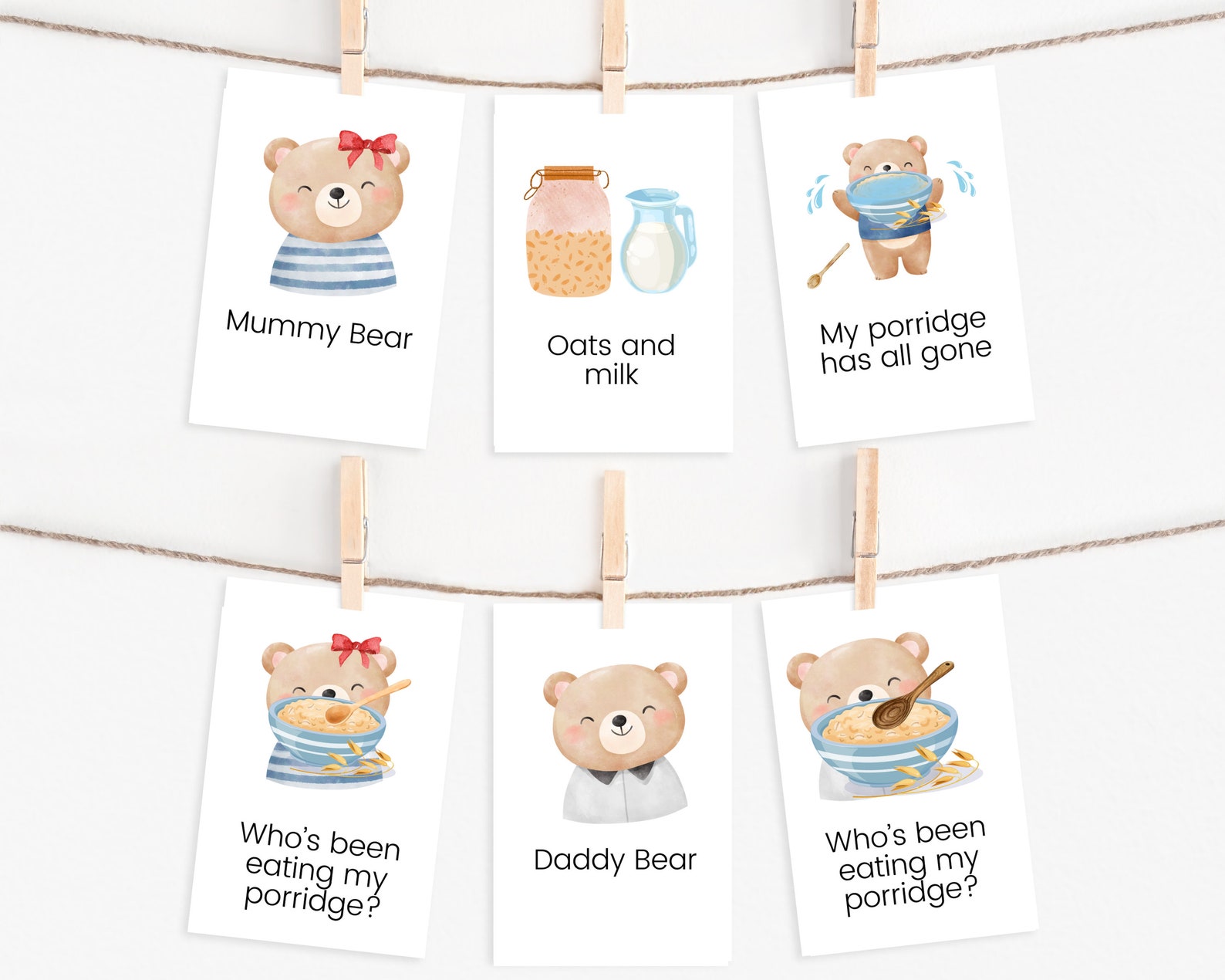Goldilocks and the Three Bears Story Cards, Storytelling Cards, Fairy ...