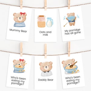 Goldilocks and the Three Bears Story Cards, Storytelling Cards, Fairy ...