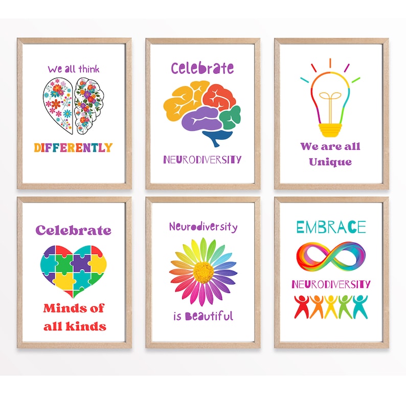 Neurodiversity Posters, Brain Art, Autism Awareness, Autism Classroom ...