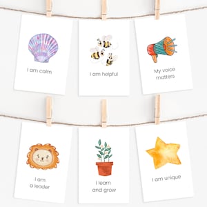 22 Affirmation Cards for Kids Printable, Positive Affirmation Cards ...