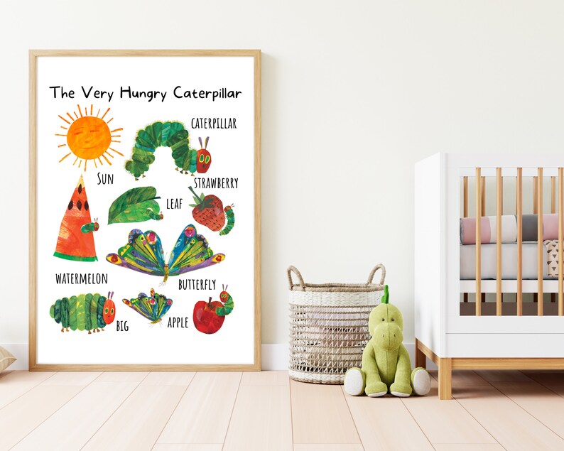 The Very Hungry Caterpillar Poster Printable Wall Art - Etsy Australia