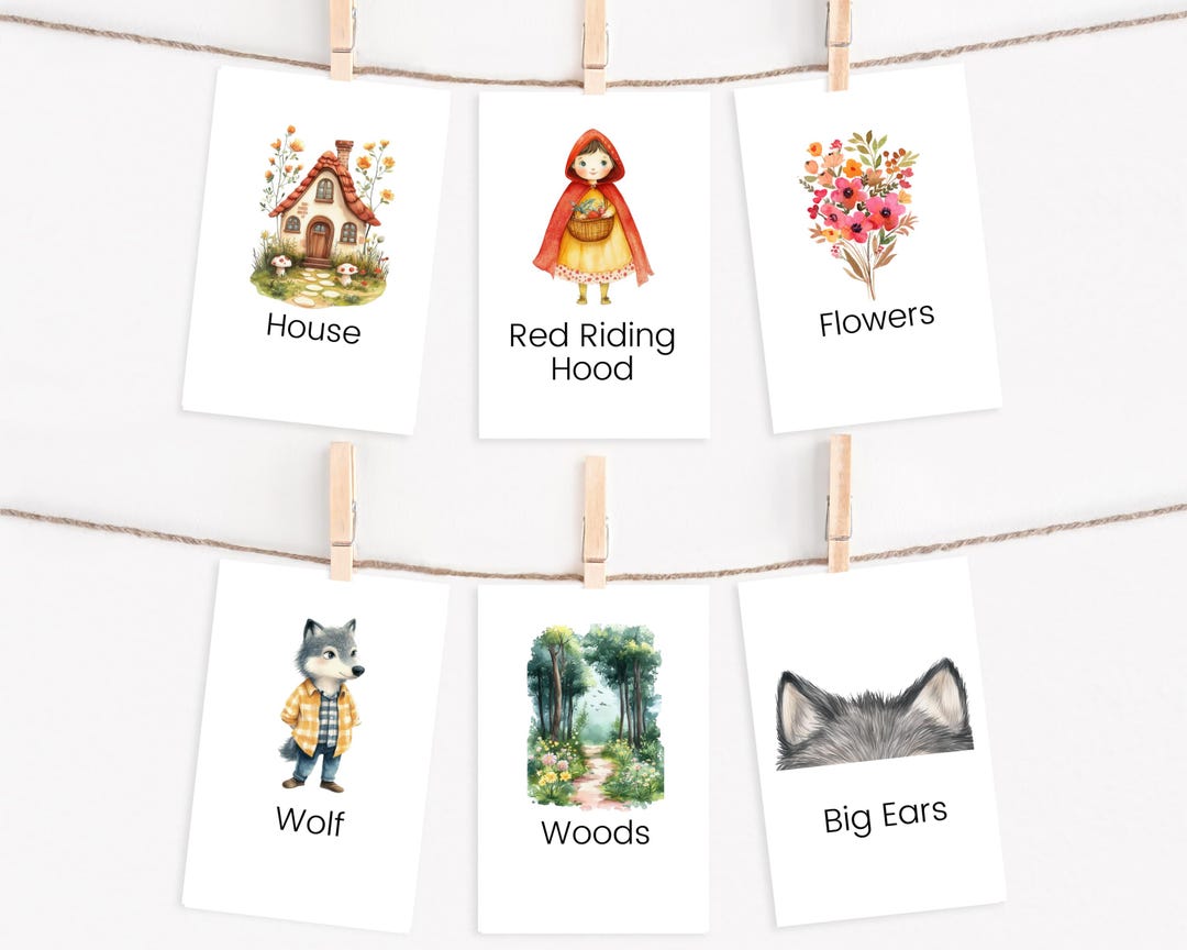 Little Red Riding Hood Story Cards, Storytelling Cards, Fairy Tale ...