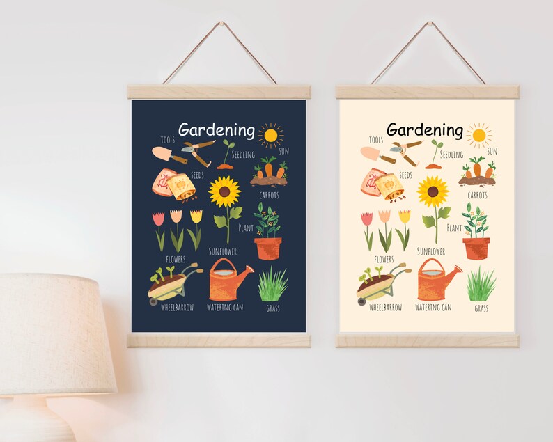 Gardening Kids Poster, Nursery Garden Printable Wall Art, Nature ...