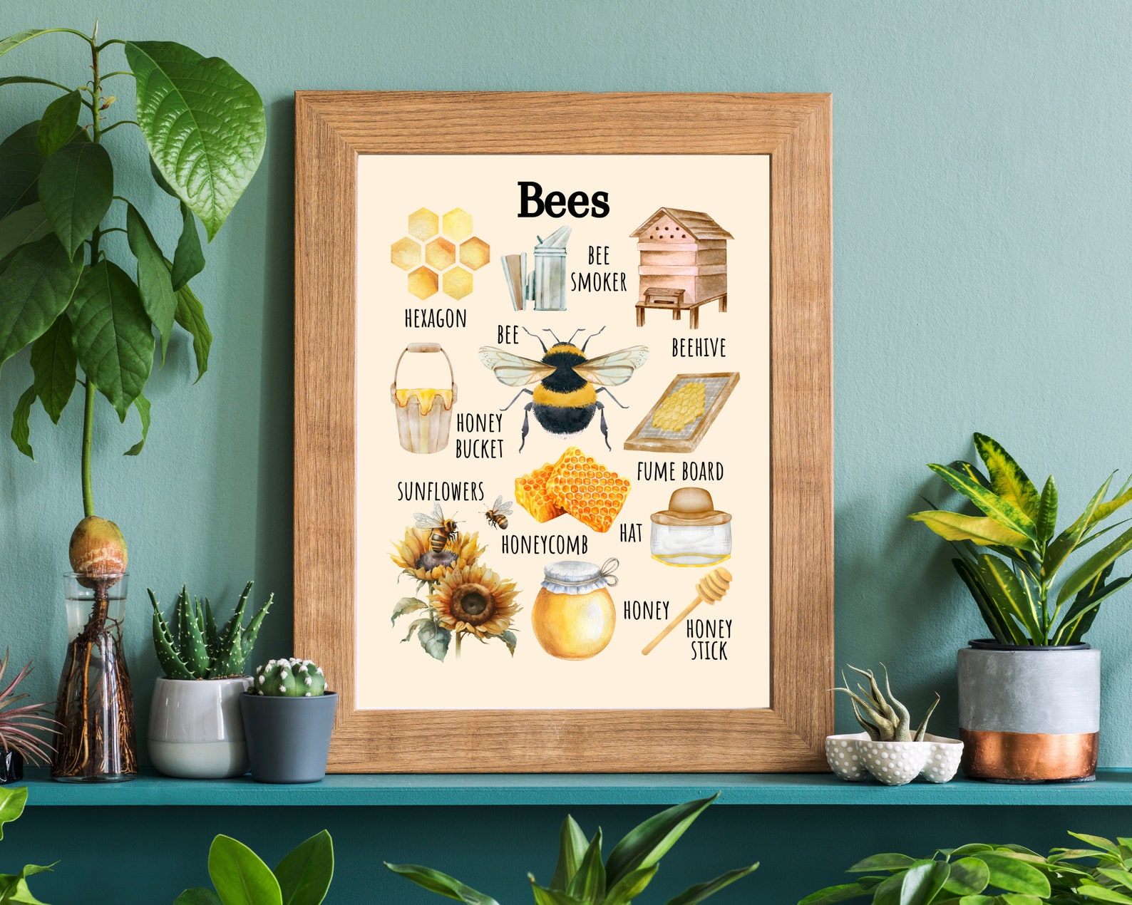 Bee Educational Poster, Nature Learning Poster, Montessori, Homeschool ...
