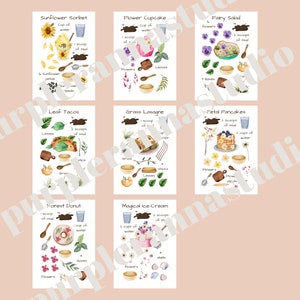 Printable Mud Kitchen Recipe Cards, Ingredient Cards, Montessori ...