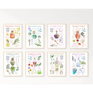 Printable Mud Kitchen Recipe Cards, Magic Fairy Potion Cards ...