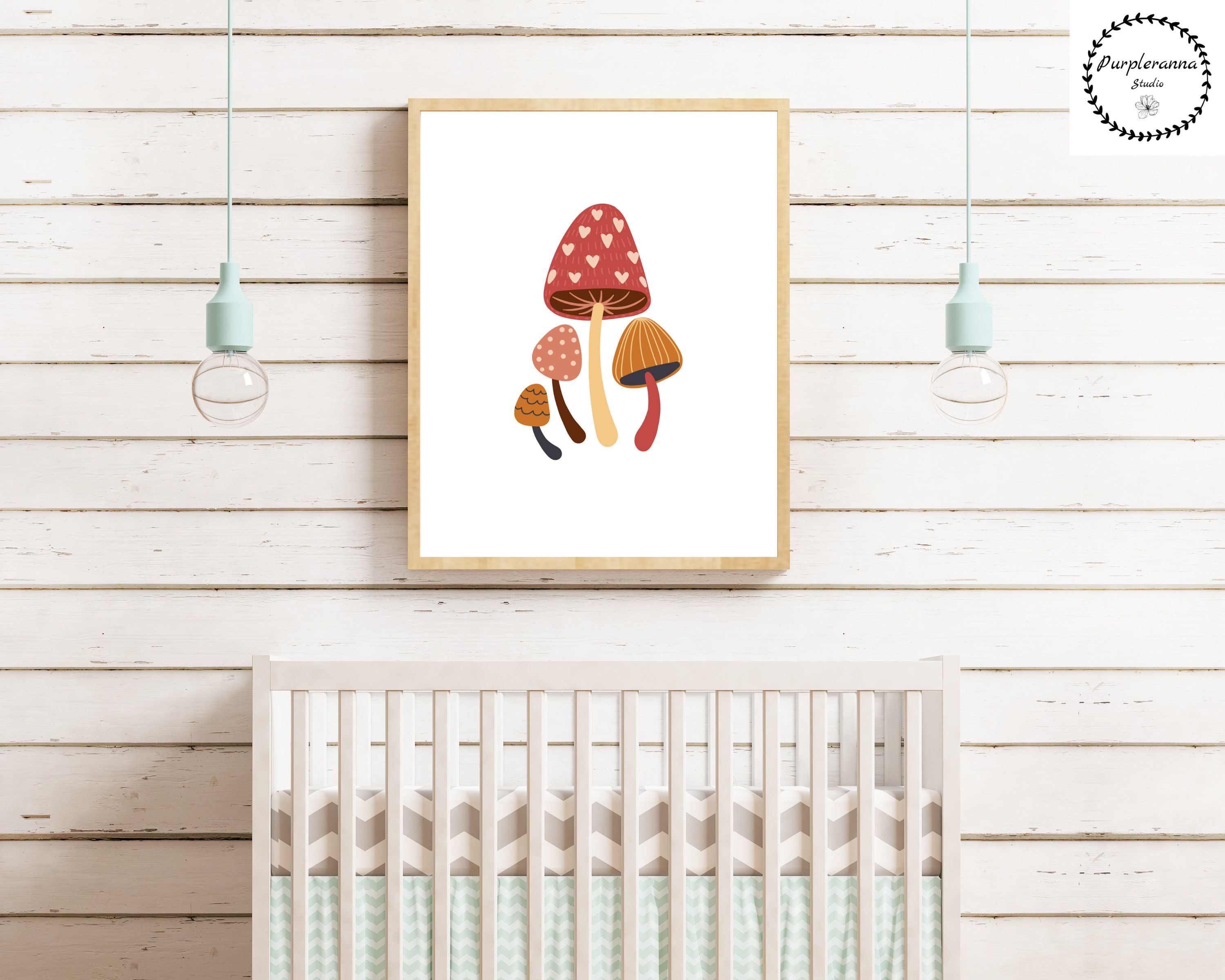 Mushroom Printable, Enchanted Forest, Whimsical Woodland, Nursery Art ...