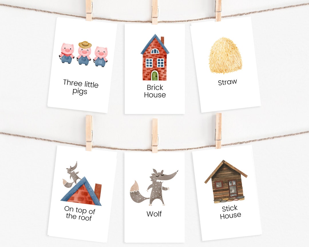 Three Little Pigs Story Cards, Storytelling Cards, Fairy Tale ...
