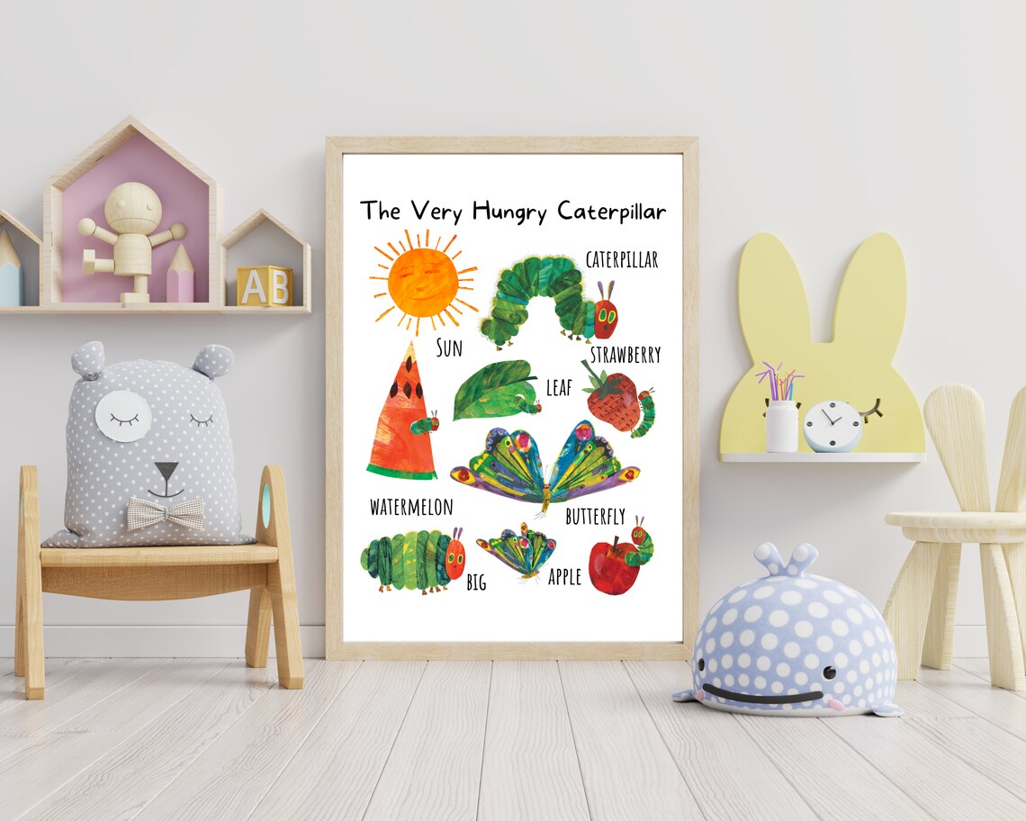 The Very Hungry Caterpillar Poster Printable Wall Art - Etsy