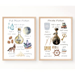 Halloween Mud Kitchen Recipe Cards, Printable Halloween Potions ...