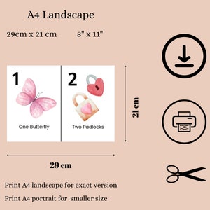 Valentines Day Number Flashcards 1-10 Printable, Preschool Number Cards ...