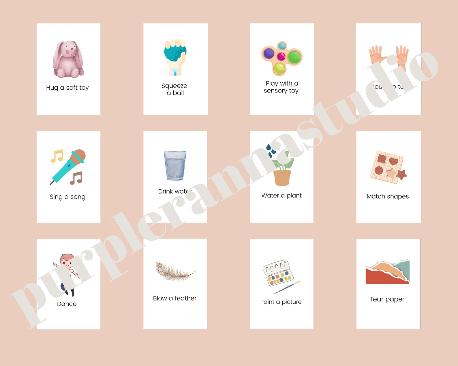 42 Calming Corner Flashcards Calming Techniques Emotions and - Etsy