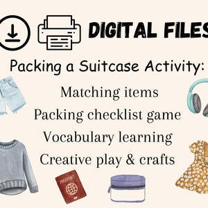 Pack A Suitcase Activity, Sorting Clothes Activity, Packing Checklist ...