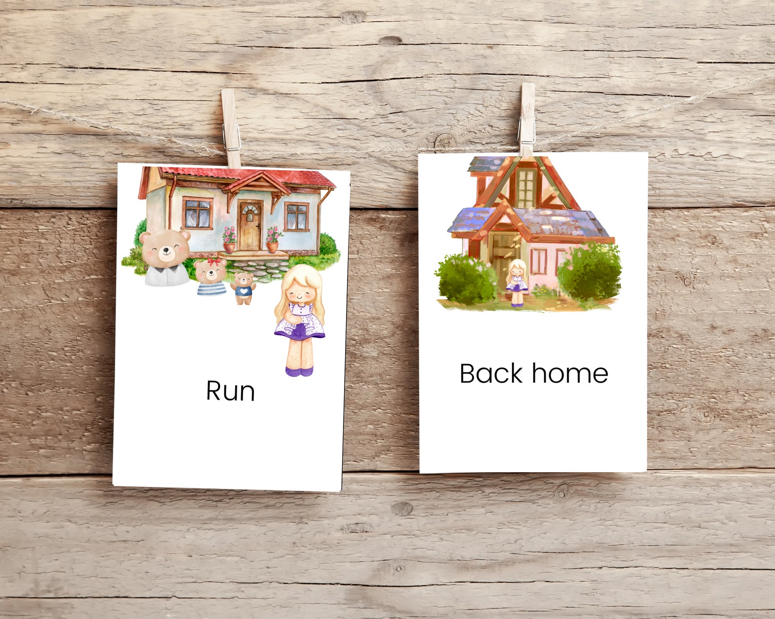 Goldilocks and the Three Bears Story Cards, Storytelling Cards, Fairy ...