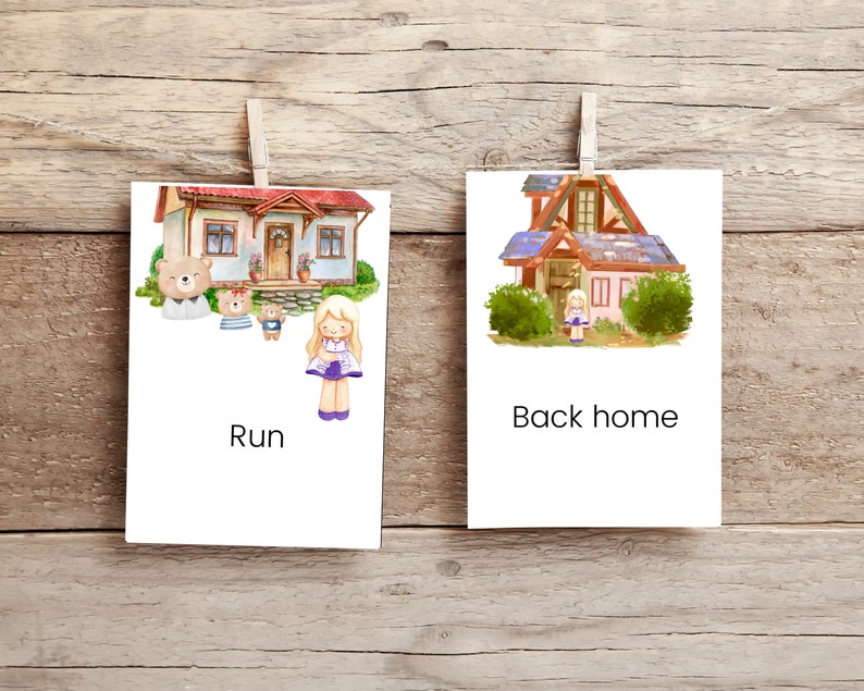 Goldilocks and the Three Bears Story Cards, Storytelling Cards, Fairy ...