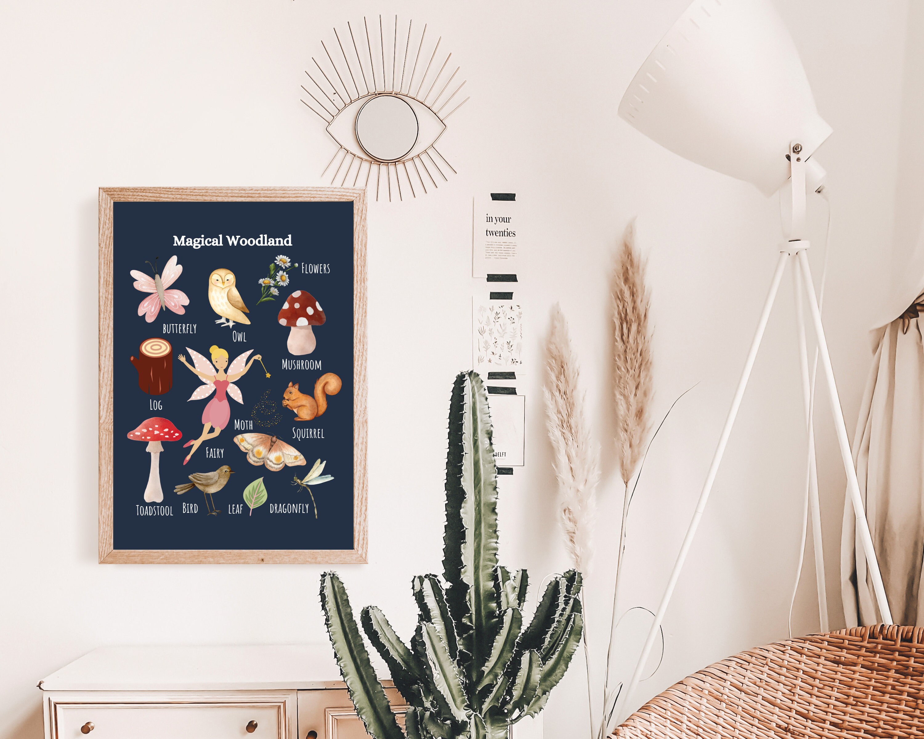 Woodland Fairy Nursery Print, Printable Wall Art, Nature Print, Magical ...