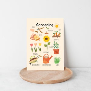 Gardening Kids Poster, Nursery Garden Printable Wall Art, Nature ...