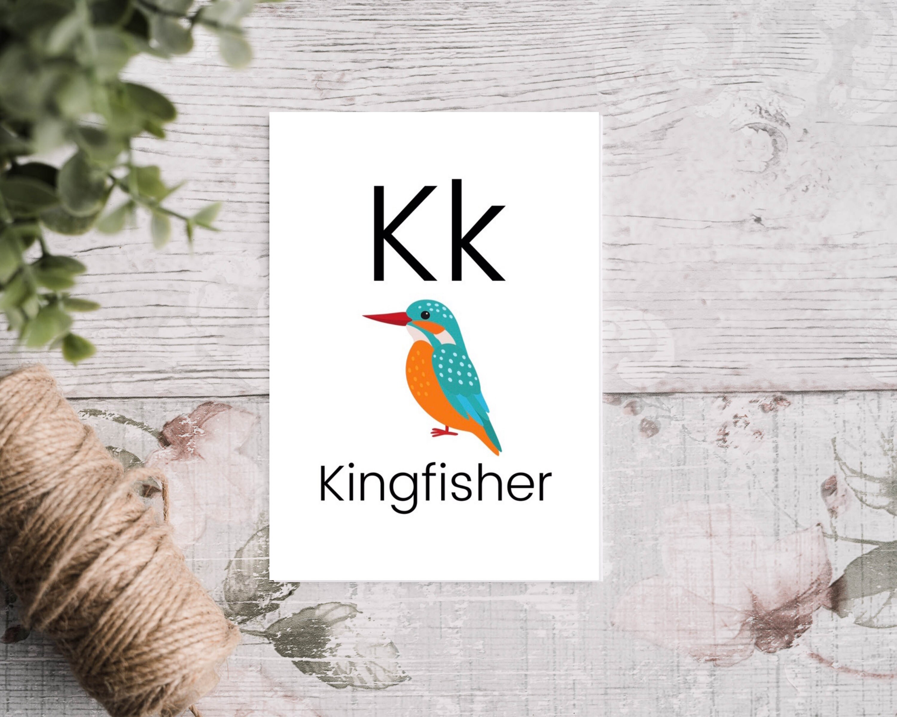 Alphabet Flashcards Printable, Nature ABC Cards, Nursery Wall Art ...