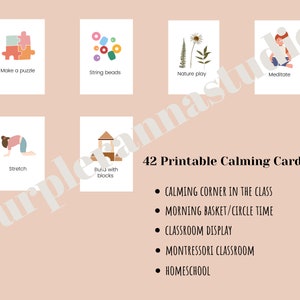 42 Calming Corner Flashcards, Calming Techniques, Emotions and Feelings ...