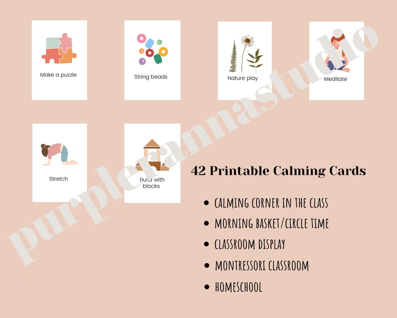 42 Calming Corner Flashcards Calming Techniques Emotions and - Etsy