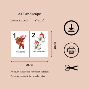 Christmas Number Flashcards 1-10, Homeschool Printable (PDF) - Etsy