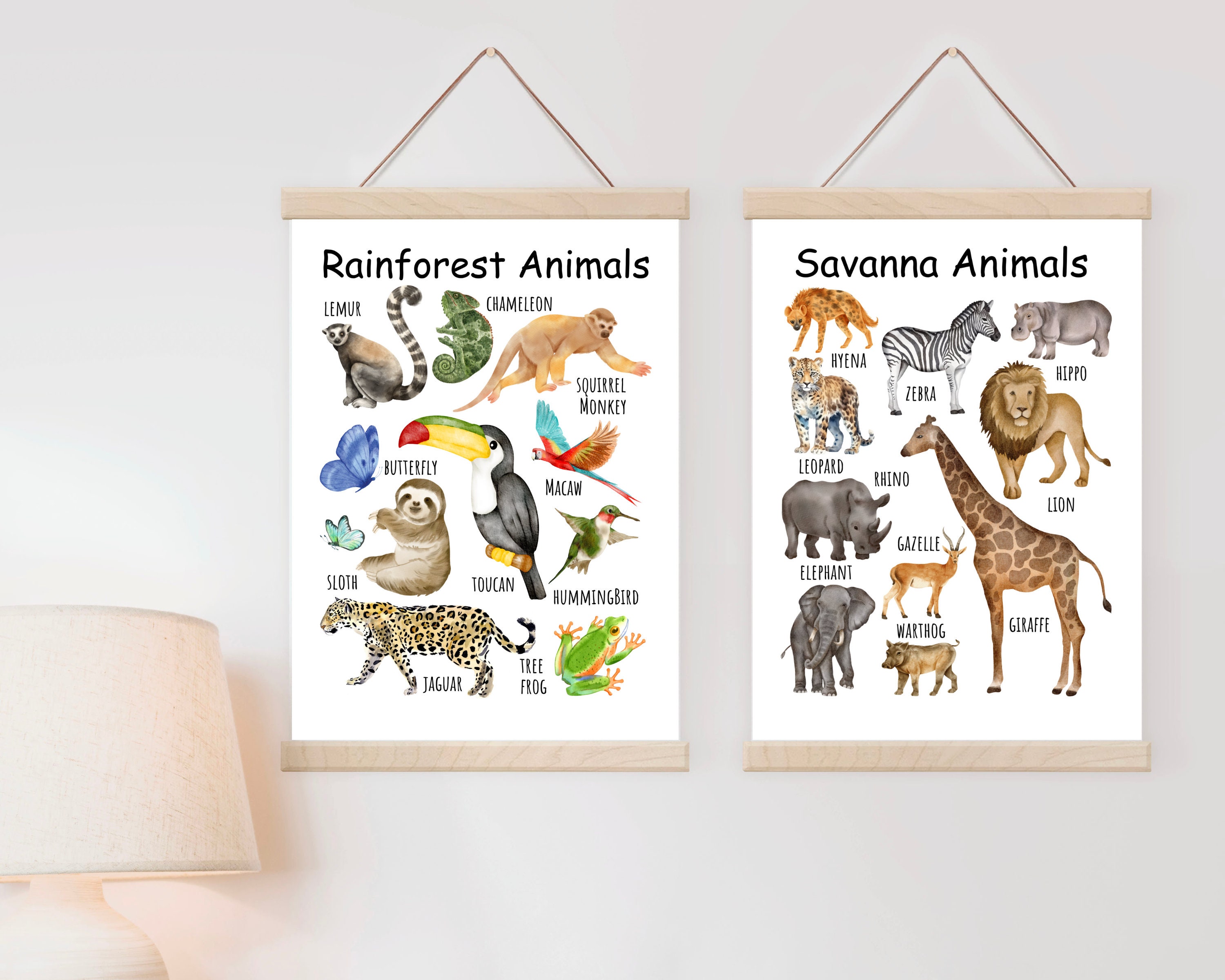 Animal Educational Posters, Printable Wall Art, Classroom Learning ...