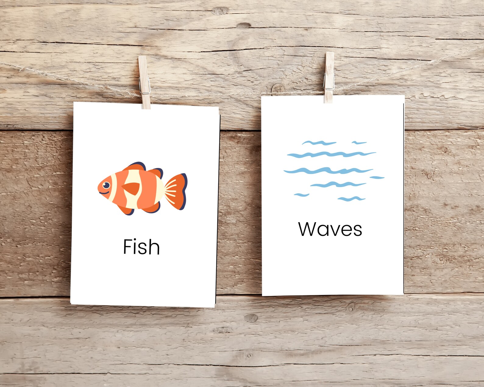 20 Ocean Animals Flashcards, Sea Animals Flashcards, INSTANT DOWNLOAD ...