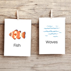 20 Ocean Animals Flashcards, Sea Animals Flashcards, INSTANT DOWNLOAD ...