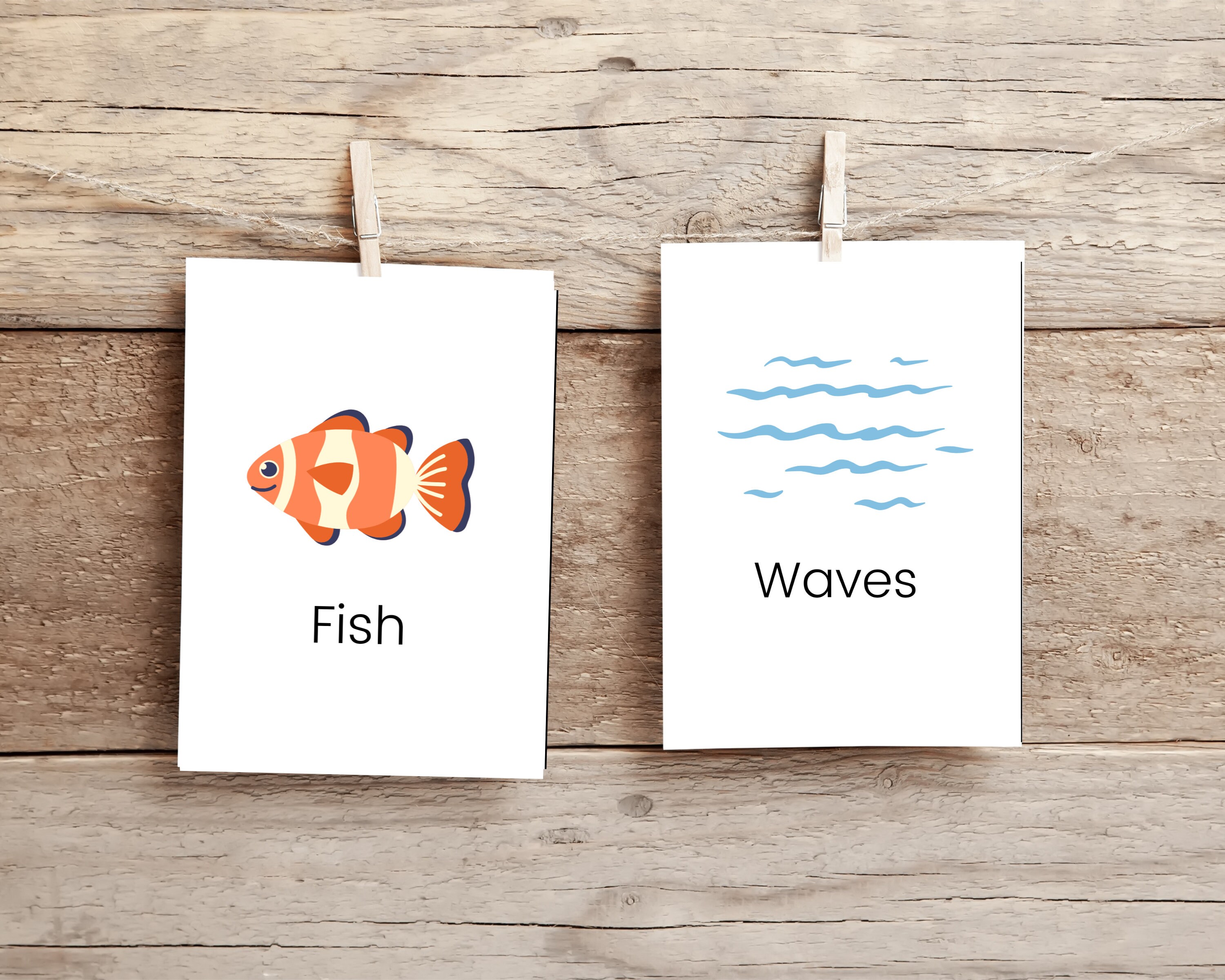 20 Ocean Animals Flashcards Sea Animals Flashcards INSTANT - Etsy