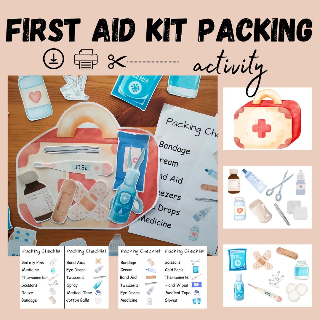 First Aid Kit Activity, Doctor Dramatic Play, First Aid Vocabulary ...