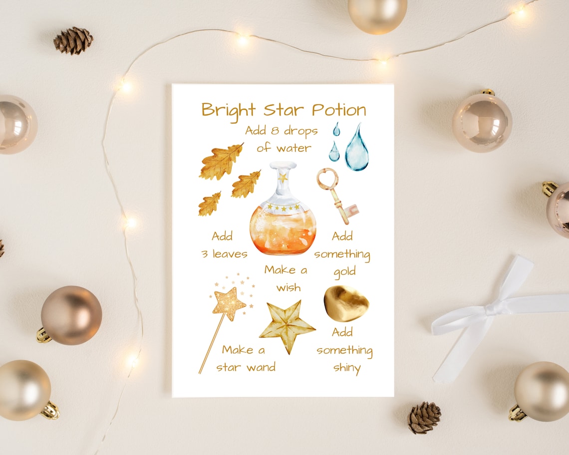 Christmas Mud Kitchen Recipe Cards, Printable Christmas Potions ...